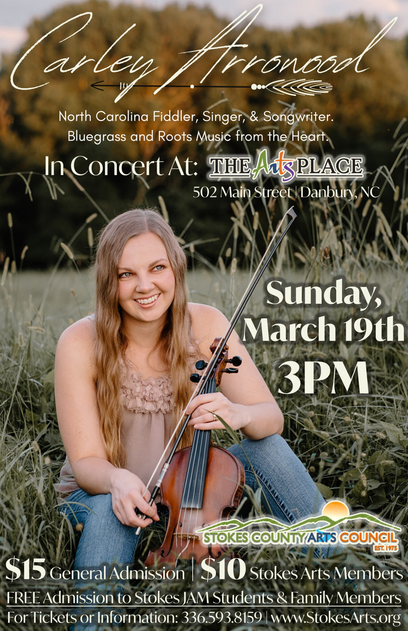 3/19 Carley Arrowood Concert | Stokes County Arts Council